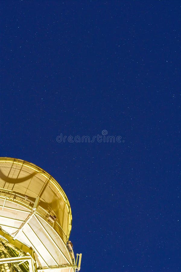 Low Angle of the Cylindrical Wooden Structure Below the Clear Night Sky ...