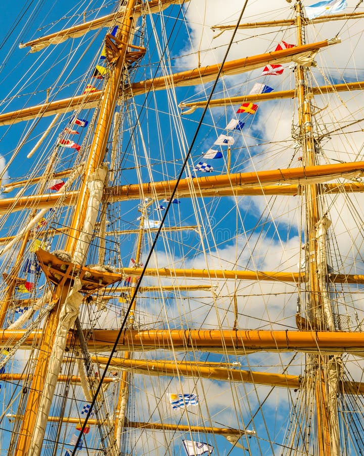 Sailing Ship Naval School Masts Stock Photo - Image of sailboat, mast ...