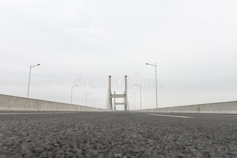 Empty bridge surface stock photo. Image of highway, line - 192338042