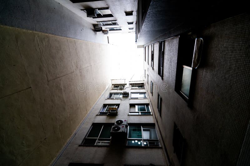 Low-angle of Exterior View of a Tall, Multi-story Building Stock Photo ...