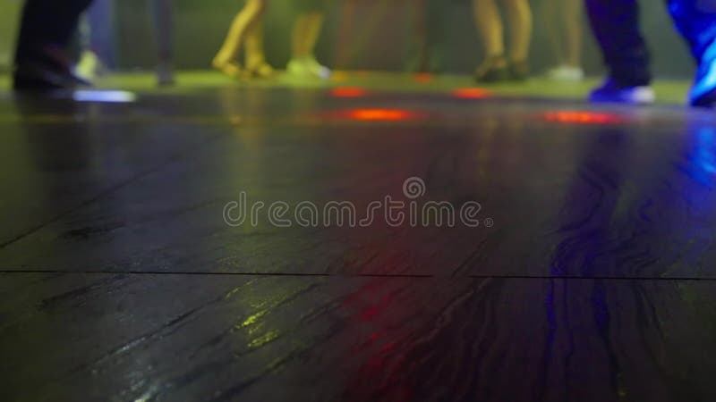 Feet of People Dancing Cheerful Energetic Dance on the Dance Floor ...