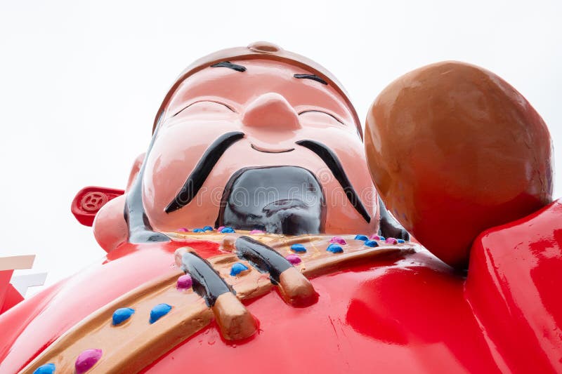 Low Angle the God of Prosperity Statue Stock Image - Image of festival ...