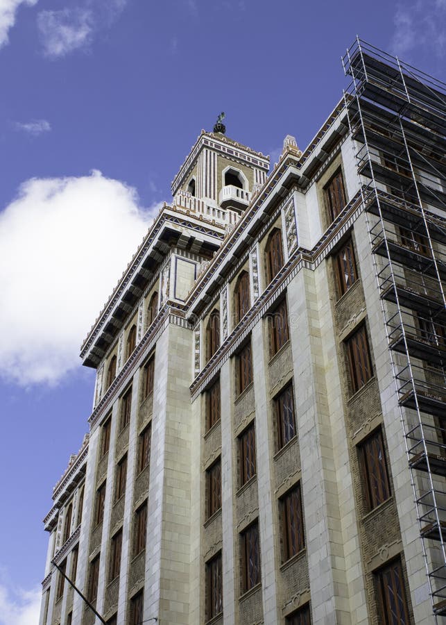 Low Angle of the Historical Bacardi Building in Havana Stock Photo ...
