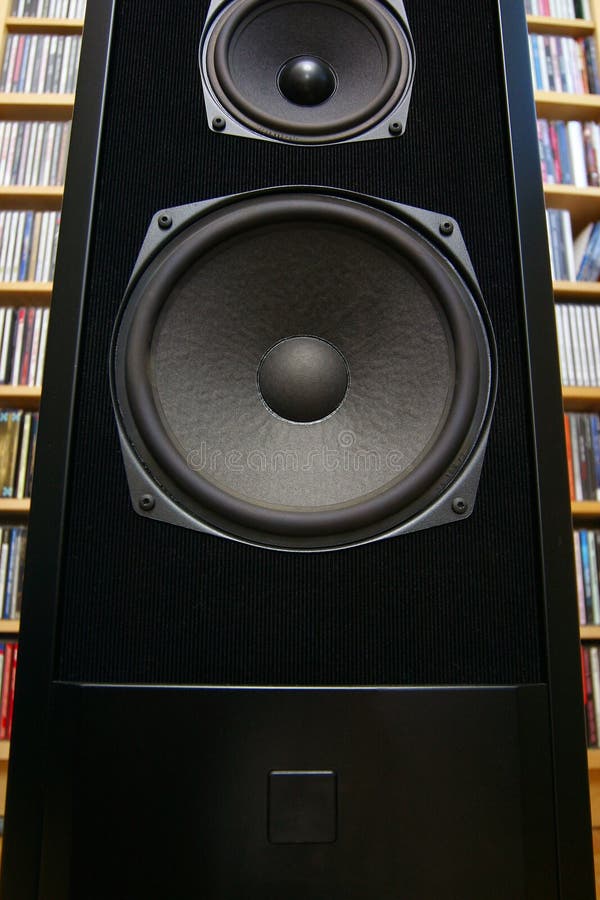 Big Audio Speaker with Remote Control Stock Image - Image of audio ...