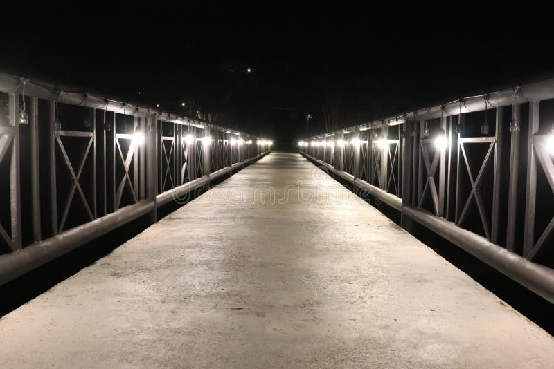 A Lighted Bridge on Singapore River Stock Image - Image of light ...