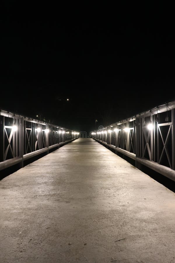 A Lighted Bridge on Singapore River Stock Image - Image of light ...
