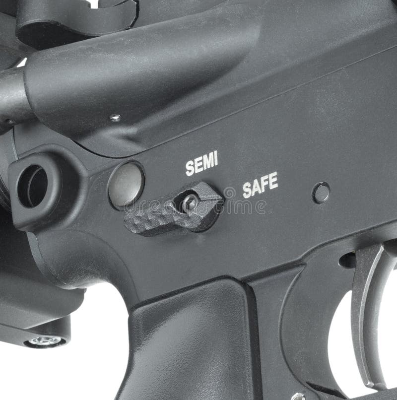 AR-15 Safety Selector Seen from Slightly Below Stock Image - Image of ...