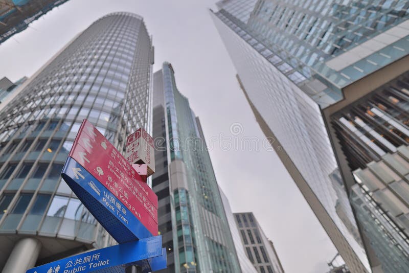 A Low Angle of Office Buildings in Hong Kong Editorial Stock Photo ...