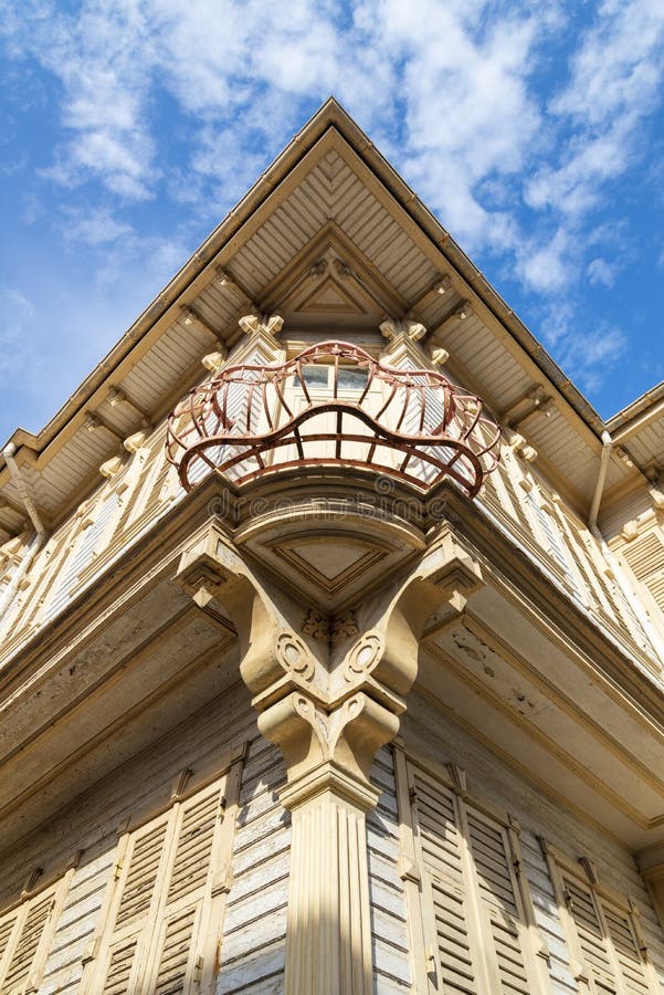 Low Angle of an Old House Corner in Mudanya, Bursa, Turkey Stock Photo ...