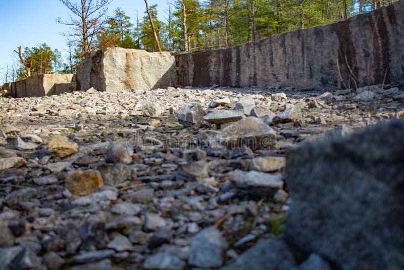 Low Angle of an Old Stone Quarry in Atlanta, Georgia Stock Image ...