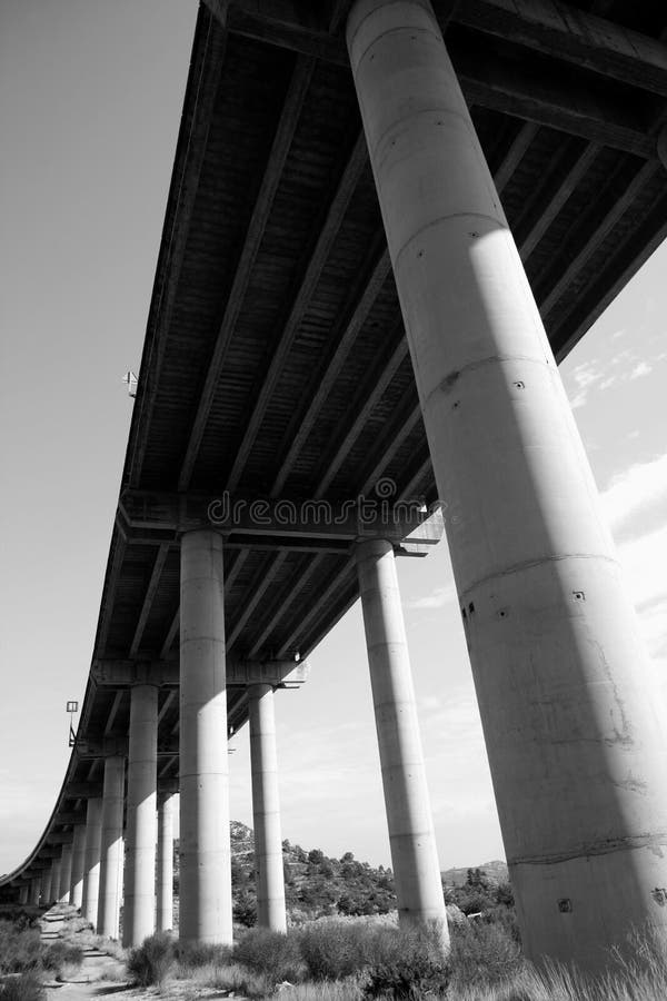 Low Angle Perspective View of a Road Brid Stock Photo - Image of ...
