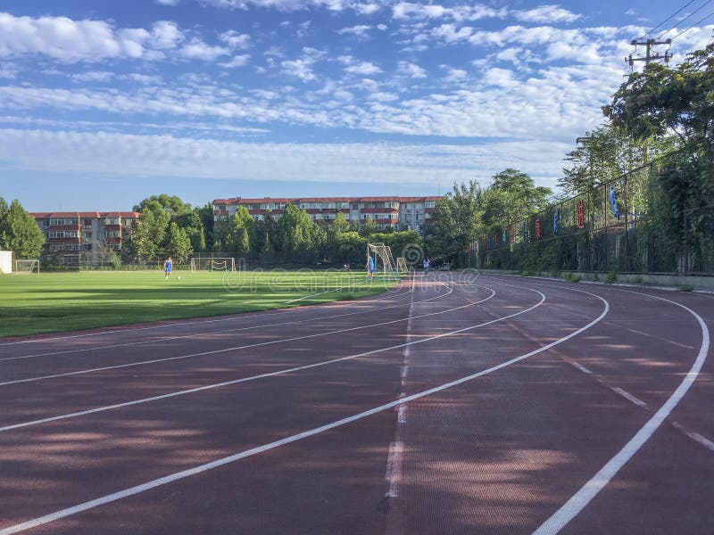 Low-angle Shooting of the Unmanned Playground on the University Campus ...