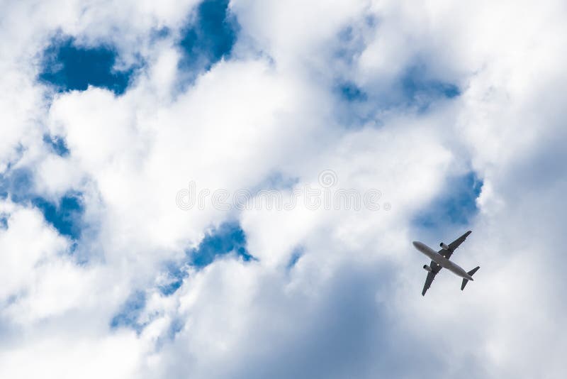 Low Angle Shot of an Airplane in the Sky Stock Photo - Image of ...