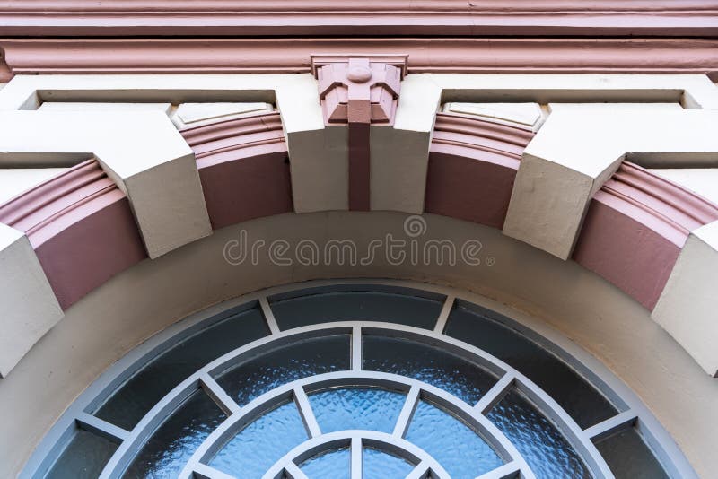 Low-angle Shot of the Arch of a Stone Building Over the Window Stock ...