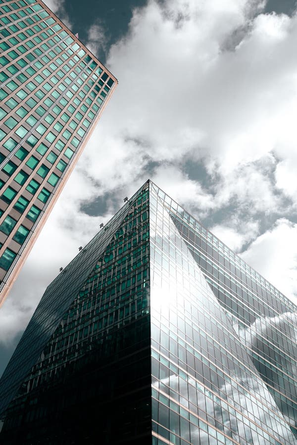Low-angle Shot of a Beautiful Skyscraper Captured on a Cloudy Day Stock ...