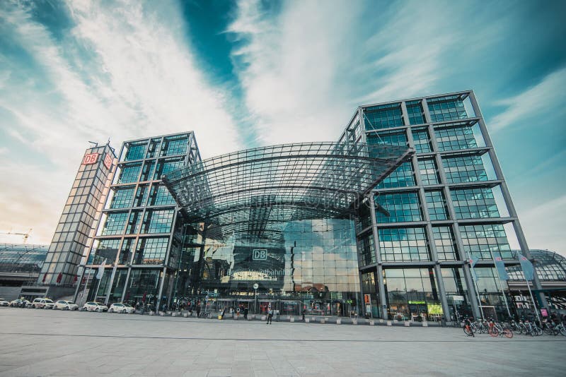 Low Angle Shot of the Berlin Central Train Station in Dresden Editorial ...