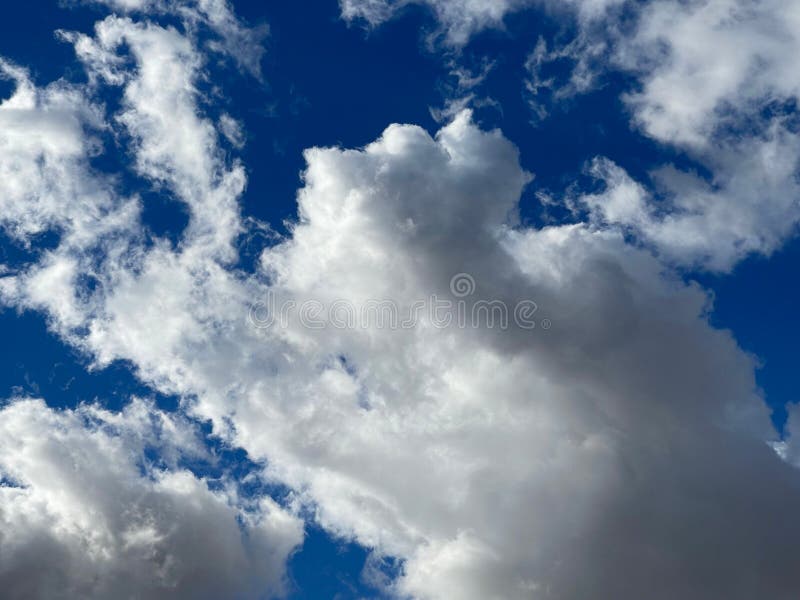 Low Angle Shot of a Blue Sky with Clouds Stock Image - Image of ...
