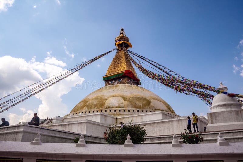 Low Angle Shot of Boudhanath Stupa in Kathmandu, Nepal Editorial Image ...