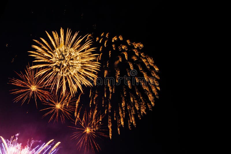 Low Angle Shot of Bright Fireworks at Night - Great for Wallpapers and ...