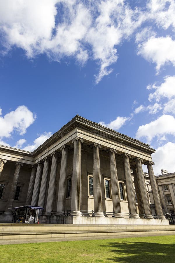Low Angle Shot of the British Museum in Bloomsbury, UK Stock Image ...