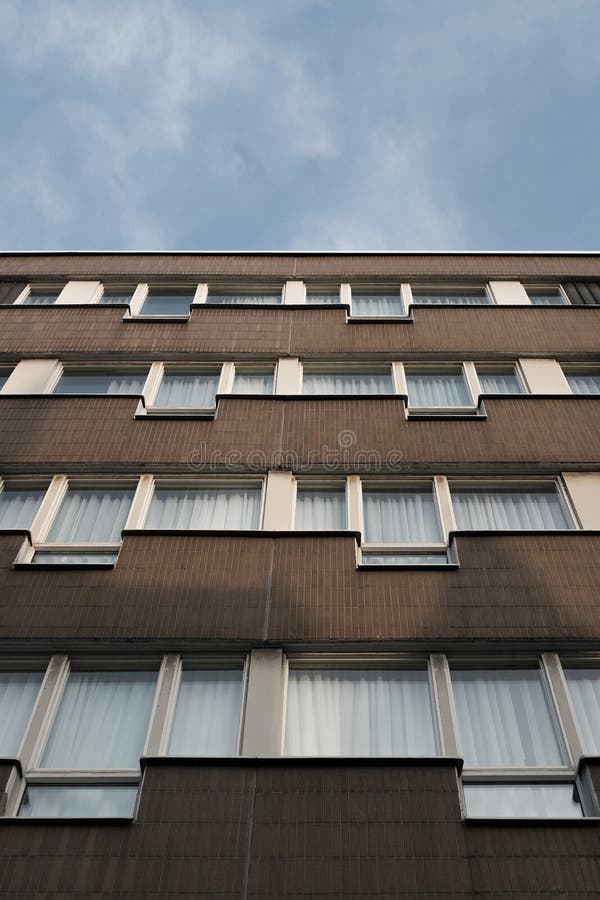 Low Angle Shot of a Building with Windows Stock Image - Image of modern ...