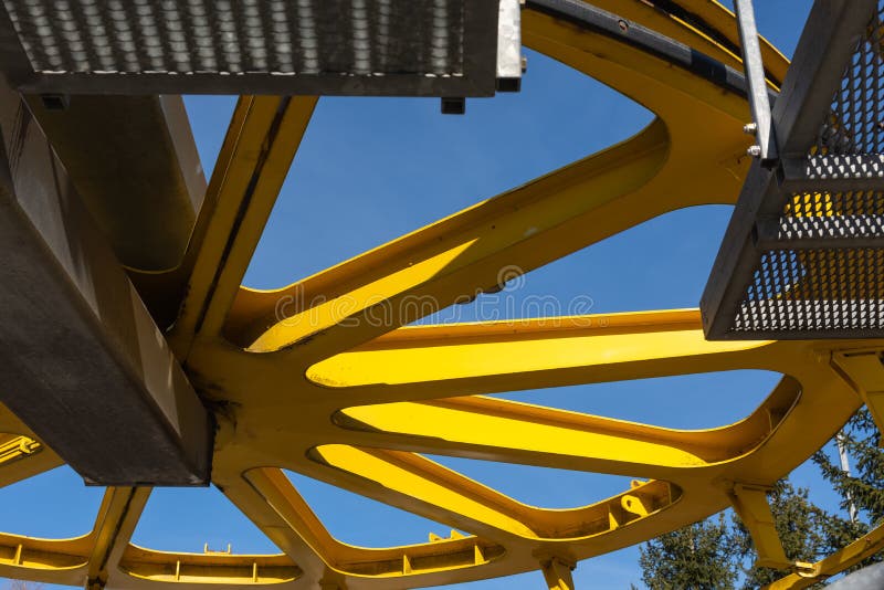 Low Angle Shot of a Cable Car Wheel Detail, during Daylight Stock Image ...