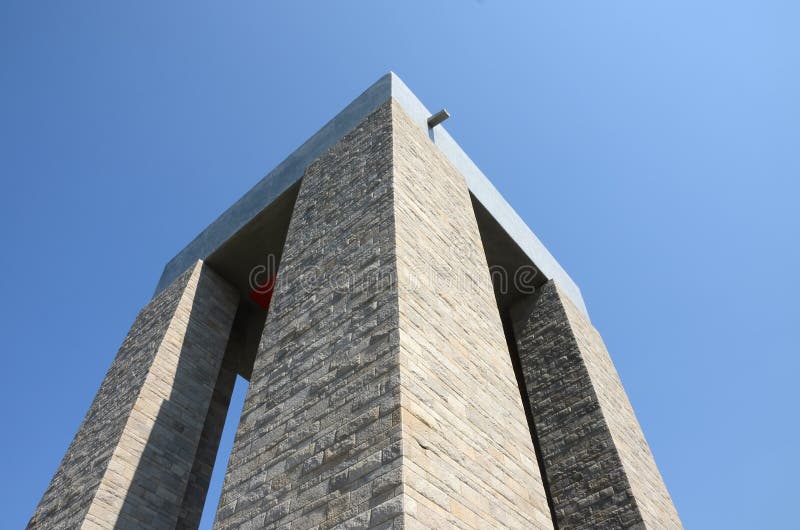 Low Angle Shot of Canakkale Martyrs` Memorial, Turkey Editorial Photo ...
