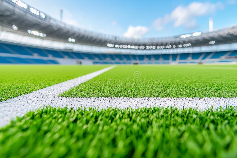 A Low Angle Shot Captures the Red Running Track at the Track and Field ...