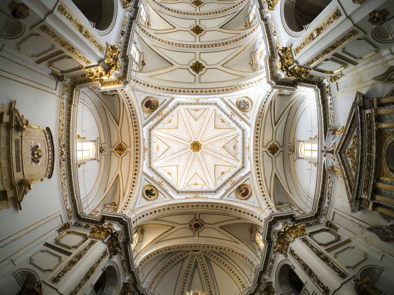 Low-angle Shot of the Ceiling of the Historical Church Stock Photo ...