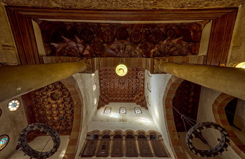 Low-angle Shot of the Ceiling Inside the Ancient Cathedral Editorial ...