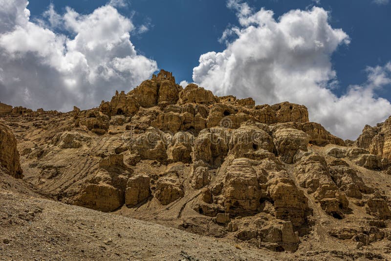 Low-angle Shot of Cliffs in Zanda County of Ali Prefecture in Tibet ...