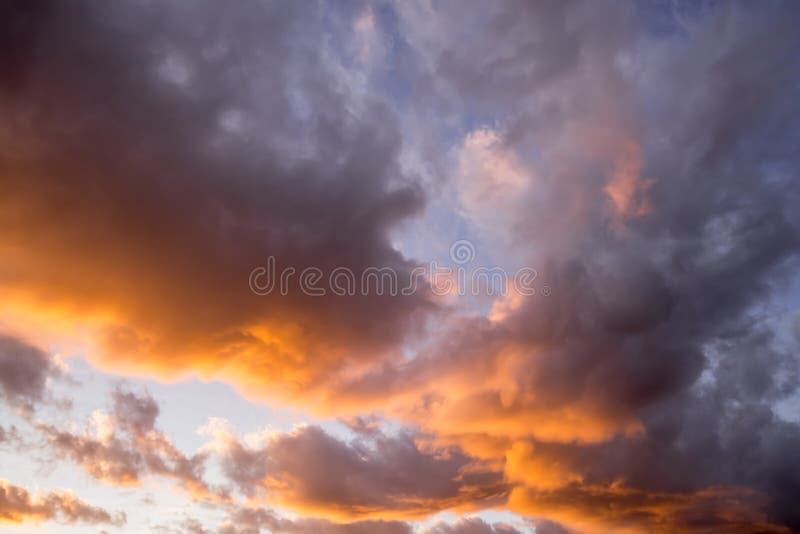 Low Angle Shot of a Cloudy White Sky with Scenery of Sunrise Stock ...