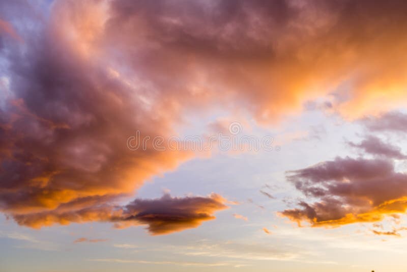Low Angle Shot of a Cloudy White Sky with Scenery of Sunrise Stock ...