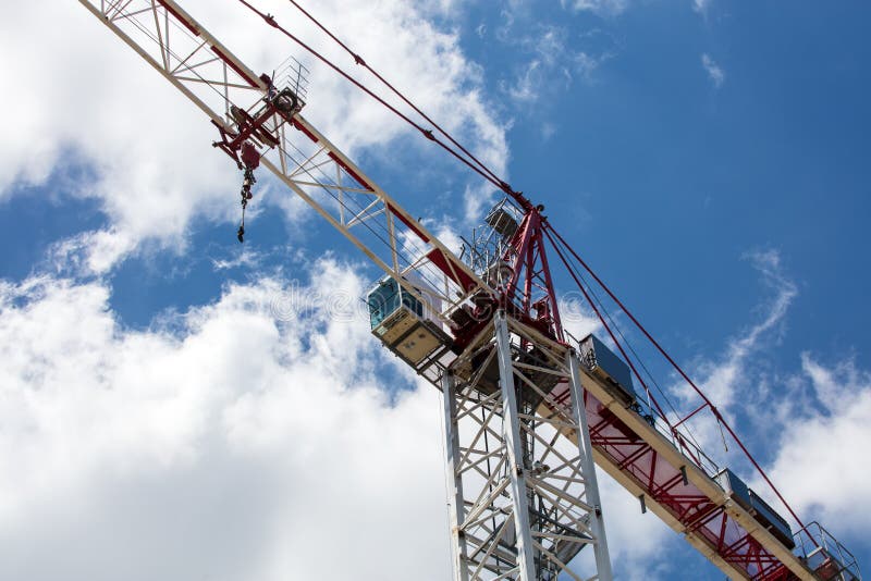 Low Angle Shot of a Construction Crane Under the Daylight Sky Stock ...