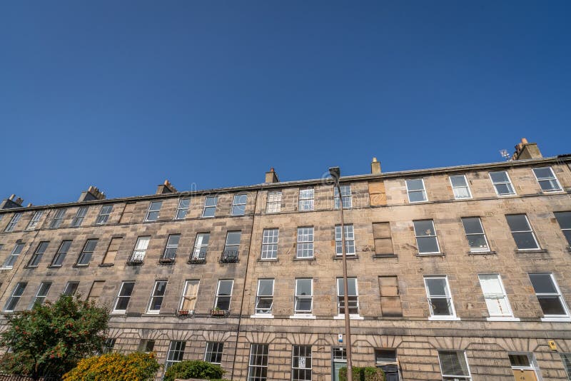 Low Angle Shot of Consulate General Under Blue Sky in Edinburgh Stock ...