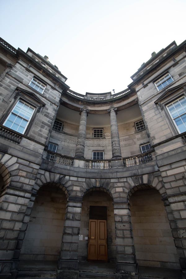Low Angle Shot of a Curved Building at Edinburgh Square, Scotland Stock ...
