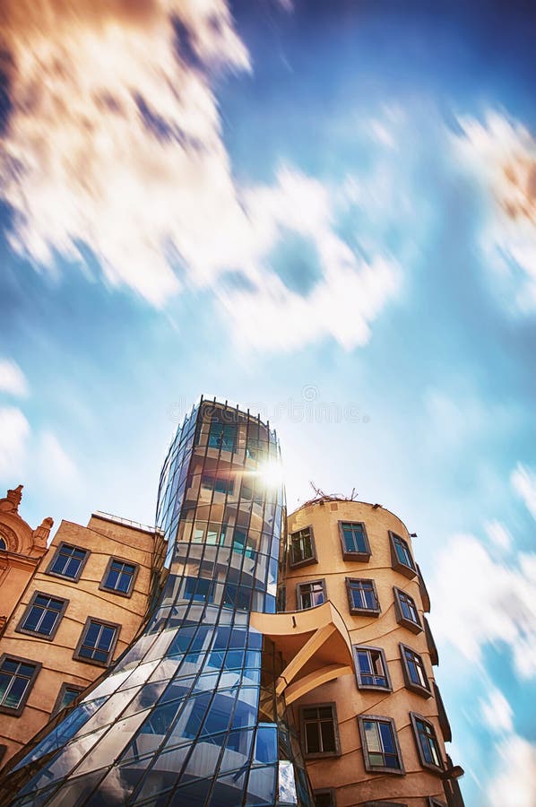 Low-angle Shot of the Dancing House in Prague. Editorial Stock Photo ...