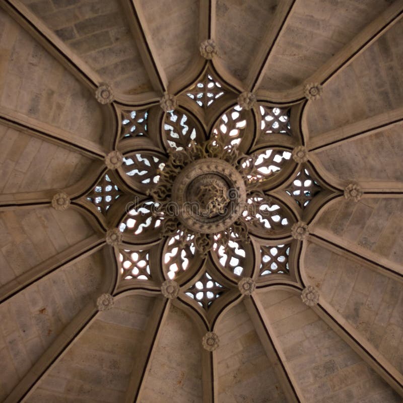 Low Angle Shot of a Decorative Ceiling in a Historic Building Stock ...