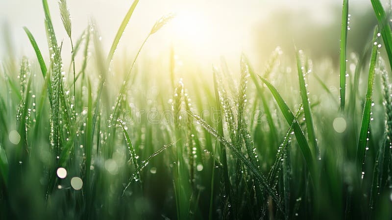 Low-angle Shot of Diverse Crops Growing Side by Side, Morning Dew ...