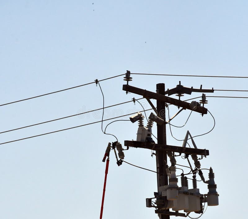 Low Angle Shot of an Electrical Power Post Under the Sunlight at ...