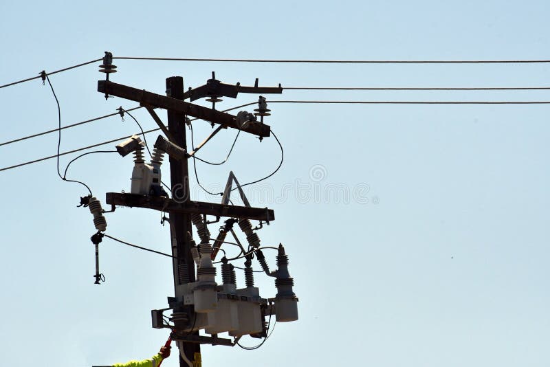 Low Angle Shot of an Electrical Power Post Under the Sunlight at ...