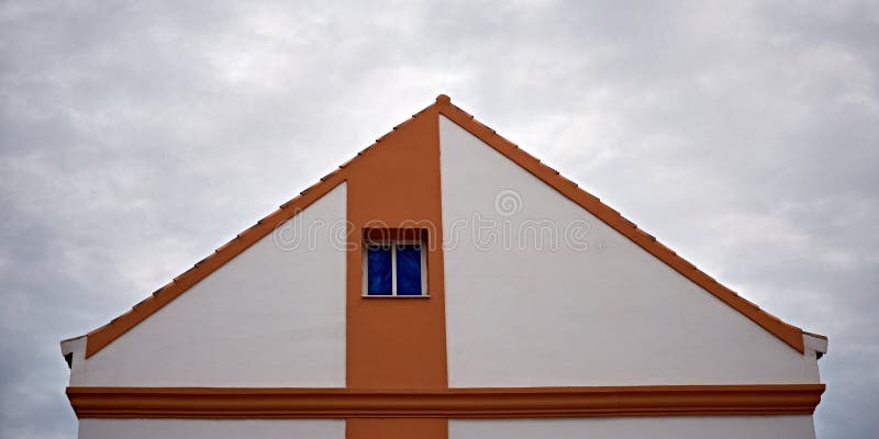 Low Angle Shot of the Facade of a House Stock Image - Image of wall ...