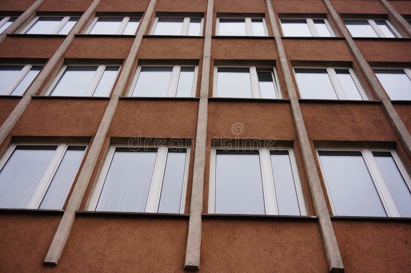 Low Angle Shot of the Facade of a Residential Building with Many ...