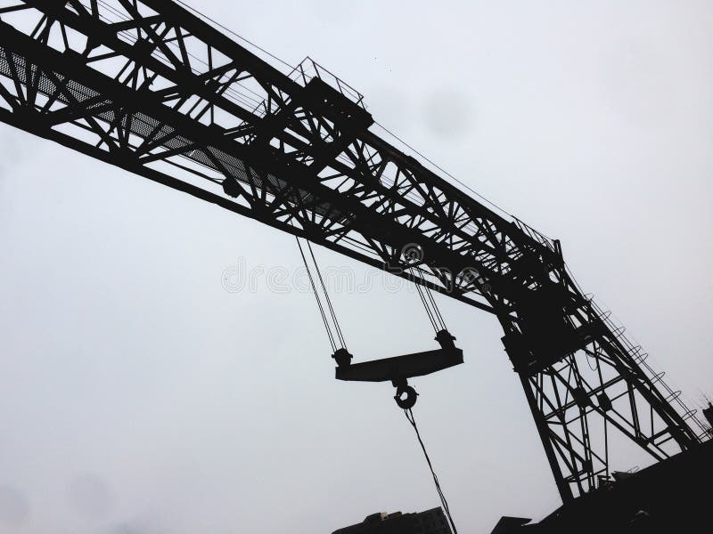 Low Angle Shot of Gantry Crane Stock Image - Image of construction ...