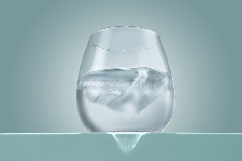 Low Angle Shot of a Glass of Water with Ice Stock Photo - Image of ...