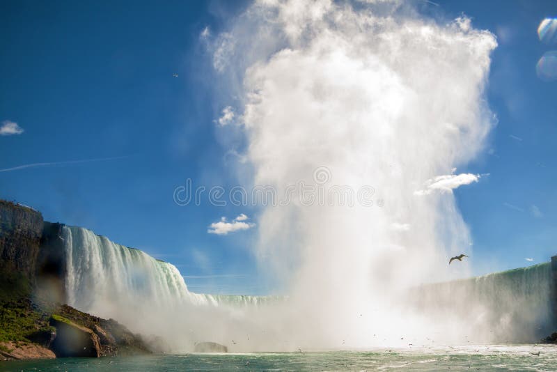 Niagara Falls at Sunset on a Summer Evening Stock Photo - Image of park ...