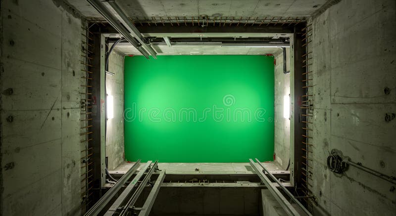 Green Screen Elevator Shaft: an Architectural Curiosity in Concrete ...