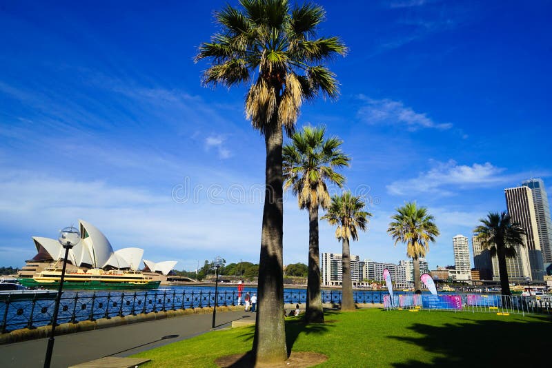 Low Angle Shot of the Hickson Road Reserve in Australia Editorial ...