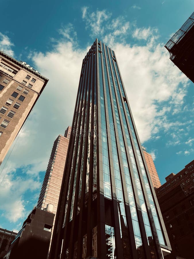 Low Angle Shot of High-rise Buildings in NYC Editorial Photo - Image of ...
