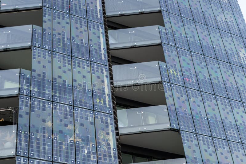 Low Angle Shot of a High Rise Corporate Building with Glass Windows ...